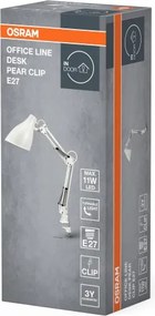 Osram - Stolní lampa s klipem DESK LINE 1xE27/11W/230V bílá