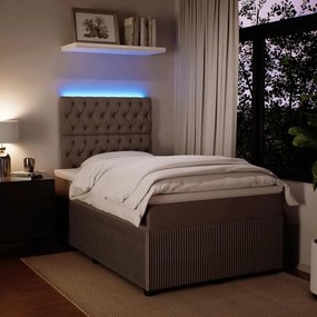 Box spring postel s matrací světle šedá 120 x 200 cm samet 3294616