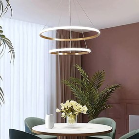 Toolight Toolight, LED závěsné osvětlení 40/60cm, 61W, 3000K, LHJ007-CP2, zlatá, OSW-60004