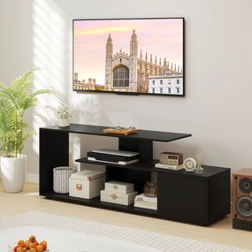 Costway TV stolek pro TV do 55 palců s policemi a skříňkou TV skříň lowboard