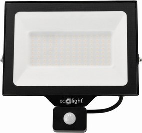 ECOLIGHT LED reflektor 200W 2v1 - studená bílá + čidlo pohybu