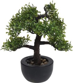 Dekorační bonsaj se zeleným listím 31 cm