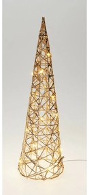 Vánoční svítící kužel Champagne, 40 x 12 cm, 20 micro LED, na baterie, 40 cm