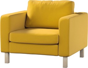 Potah na křeslo IKEA Karlstad, krátký barva žlutá látka sametová