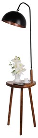 Designová stojanová lampa Elidius 165 cm ořech