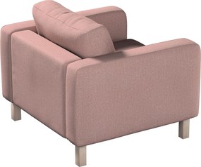 Potah na křeslo IKEA Karlstad, krátký barva růžová látka pletený vzor