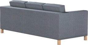 Potah na pohovku IKEA  Karlanda 3-místná nerozkládací, krátký barva šedá látka pletený vzor