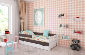 BabyBeds Dětská postel RYSIO Velikost postele: 180x80 cm, Barevné provedení: Šedá, Úložný prostor: Ne, bez úložného prostoru Bílá