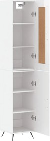 Skříň highboard bílá s vysokým leskem 34,5x34x180 cm kompozit 3200107