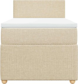 Box spring postel s matrací krémová 100 x 200 cm textil 3287365