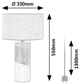 Rabalux 74219 - Stolní lampa YELDA 1xE27/40W/230V