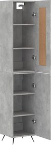 Skříň highboard betonově šedá 34,5x34x180 cm kompozitní dřevo 3200109