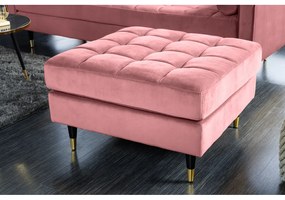 Massive home | Taburet  Cozy Velvet 80cm tmavě růžový samet 43607