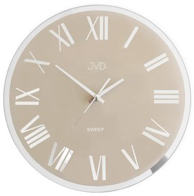 Luxusní skleněné nástěnné hodiny s římskými čísly JVD NS22006.1