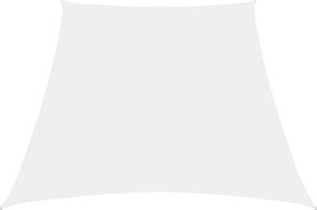 vidaXL Stínicí plachta oxfordská látka lichoběžník 2/4 x 3 m [135131] Barva: Bílá