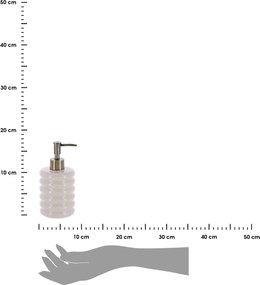Dávkovač mýdla Olive, béžová/se zlatými prvky, 400 ml