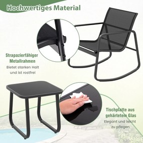 Costway 3-dílný. Garden furniture set s 2 chairs a table a gentle rocking