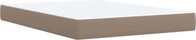 Box spring postel s matrací cappuccino 140x200 cm umělá kůže 3290727