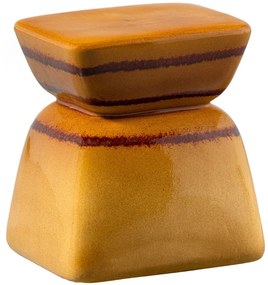 OnaDnes -20% Hoorns Oranžový keramický odkládací stolek Alcides 33 x 33 cm