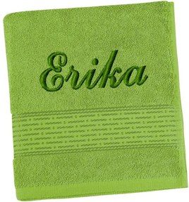 Bellatex Froté osuška proužek s výšivkou jména Zelená 70x140 cm
