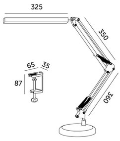 LED Stmívatelná stolní lampa 2v1 USB TENUIX LED/14W/5V 3000-6000K bílá