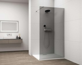 Polysan Esca - Sprchová stěna Walk-In 70x210 cm, Antidrop, kouřové sklo/chrom ES1270-01