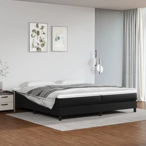 Box spring postel s matrací černá 200x200 cm umělá kůže,  3144279