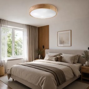 Brilagi - LED Stropní svítidlo CARVALHO MODERN 4xE27/60W/230V dub pr. 57,5 cm
