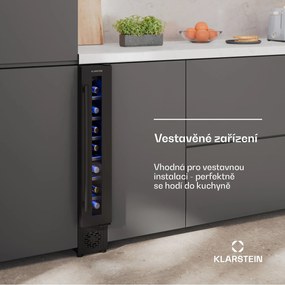 Klarstein Vinovilla 7 Uno vinotéka, 1 chladicí zóna, 7 lahví, dřevěné police, 5-18 °C