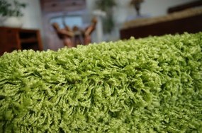 Kulatý koberec SHAGGY Hiza 5cm zelený