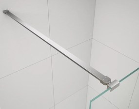 Polysan Esca Chrome sprchová zástěna 100 x 210 cm jednodílná do prostoru aluchrom sklo kouřové ES1210-05