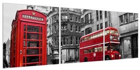 Obraz londýnské telefonní budky (120x40 cm)