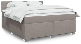 Box spring postel s matrací taupe 180x200 cm textil 3288271