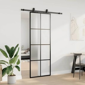 Posuvné dveře se sadou kování černé 76x205 cm ESG Glass 3375909