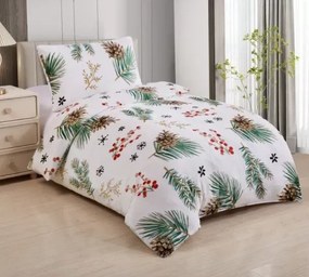 Jahu Vánoční povlečení mikroflanel Conifer 140x200, 70x90 cm