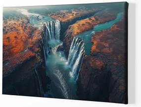 Obraz na plátně - Vodopády Dotek Afriky FeelHappy.cz Velikost obrazu: 90 x 60 cm