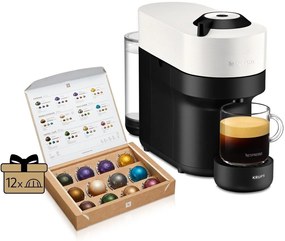 Kávovar na kapsle nespresso krups vertuo pop coconut white xn920110