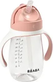 Beaba Hrnek s brčkem 300ml Old Pink