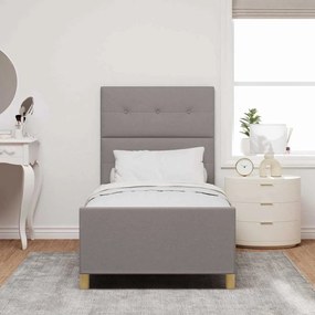 Rám postele s čelo Taupe 100 x 200 cm textil 3344708