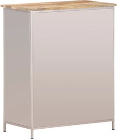 Příborník 60 x 35 x 75 cm hrubé mangovníkové dřevo a železo 323736