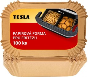 TESLA AirCook QB2065 - papírová forma pro horkovzdušnou fritézu 22 x 14 cm (100 ks)