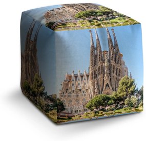 Sablio Taburet Cube Barcelona Sagrada Familia: 40x40x40 cm