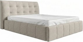 MOS Čalouněná postel LETTO Vogue 140x200 cm Barva látky Vogue: Černá (Vogue 18)