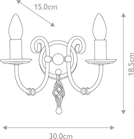 Elstead ARTISAN 2 nástěnné retro světlo/černá barva/2×E14