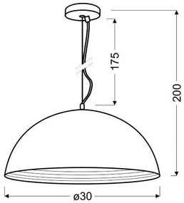Závěsná lampa DORADA 1xE27 Candellux 30 cm