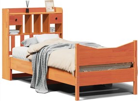 Postel bez matrace voskově hnědá 75 x 190 cm masivní borovice 3323403