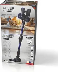 Adler AD 7061 černá, modrá / Tyčový aku vysavač / 200 W / 0.8 L / 2200