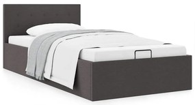 Rám postele s úložným prostorem tmavě šedý textil 100 x 200 cm 285571