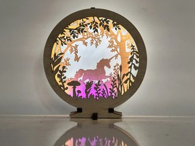 Li-Go "Jednorožec" lampa 20x22cm provedení povrchu: jedle