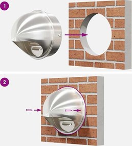 vidaXL Kryty vzduchových ventilátorů 2 ks Stříbrná 200 mm [42019382]